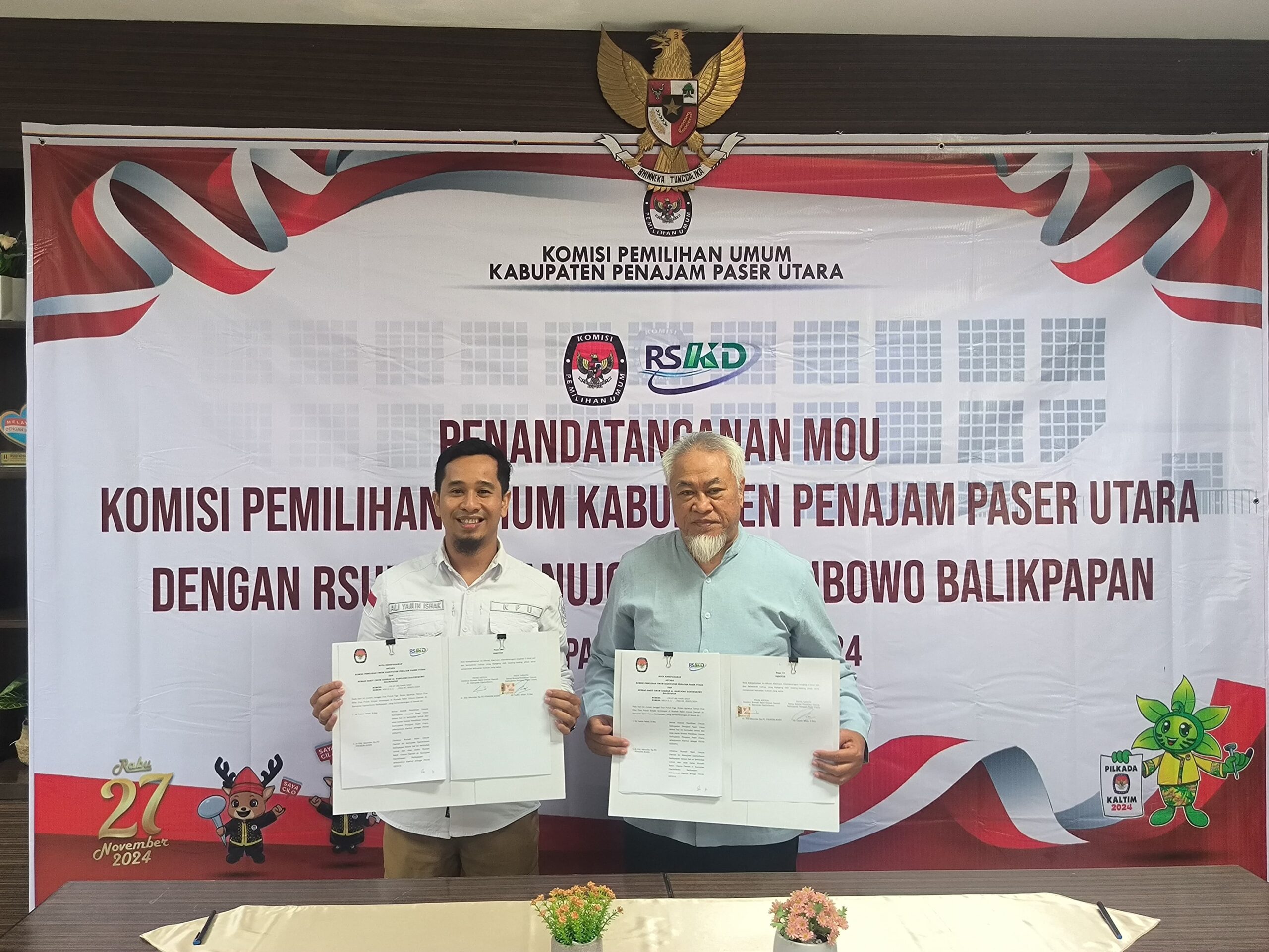 Teken MoU, KPU PPU Tetapkan RSKD Balikpapan Periksa Kesehatan Paslon Pilkada